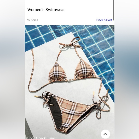 Burberry | Swim | Burberry Womans Check Triangle Bikini | Poshmark